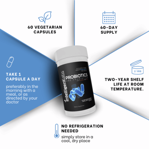 50 Billion CFU 10 Strain Probiotics - Intelligent Labs