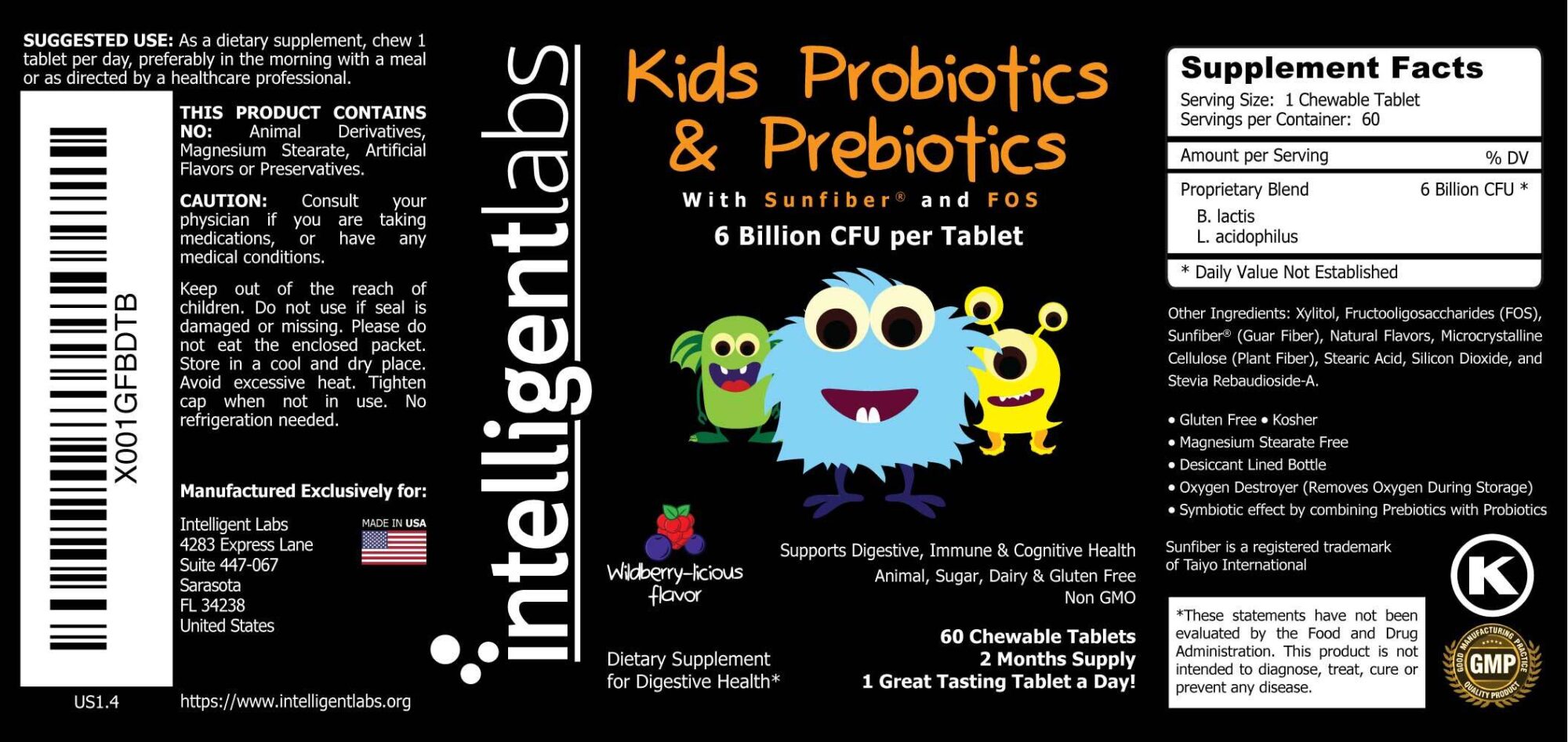 The Best Kids' Probiotics with Prebiotics - Intelligent Labs