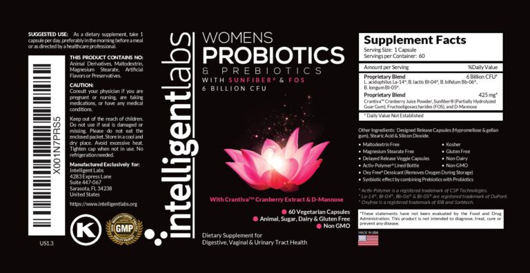 Women's Probiotics and Prebiotics - Intelligent Labs
