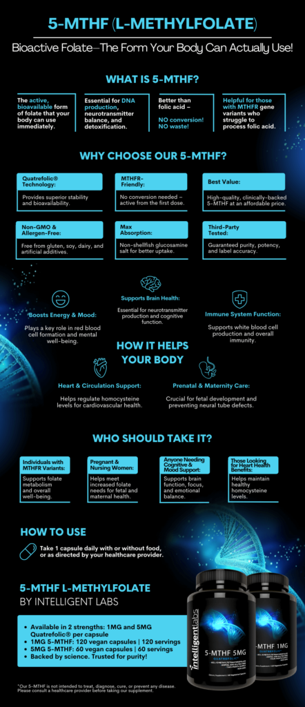 5-MTHF Infographic: Benefits of Activated Folate - Intelligent Labs