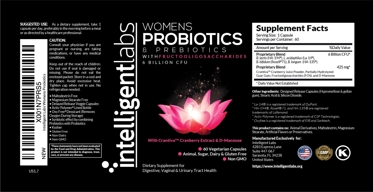 Women's Probiotics and Prebiotics - Intelligent Labs